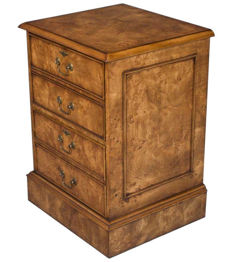 Bird's Eye Maple Two-Drawer File Cabinet Legal or Letter at 1stDibs