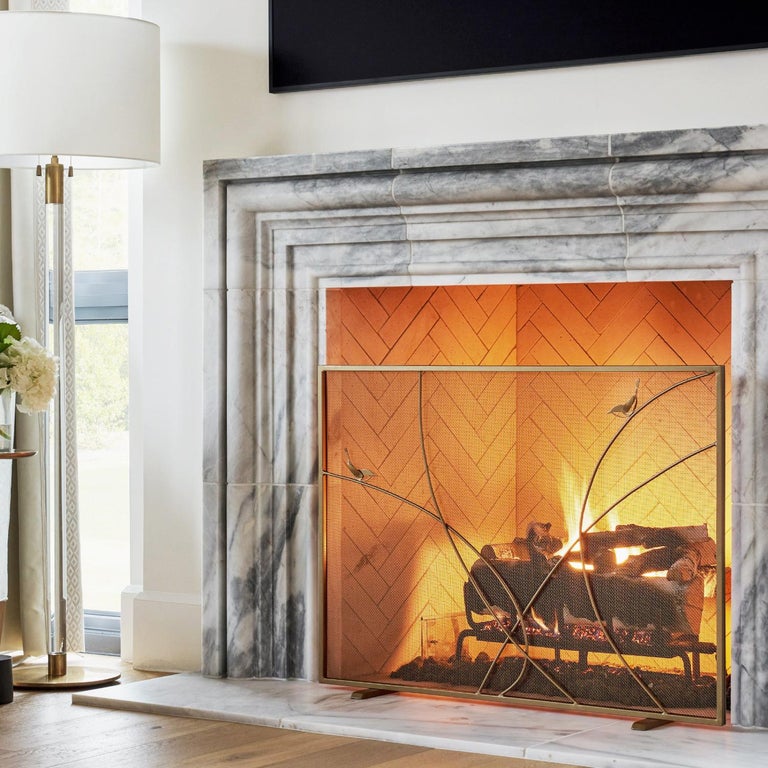 Birds Fireplace Screen For Sale at 1stDibs