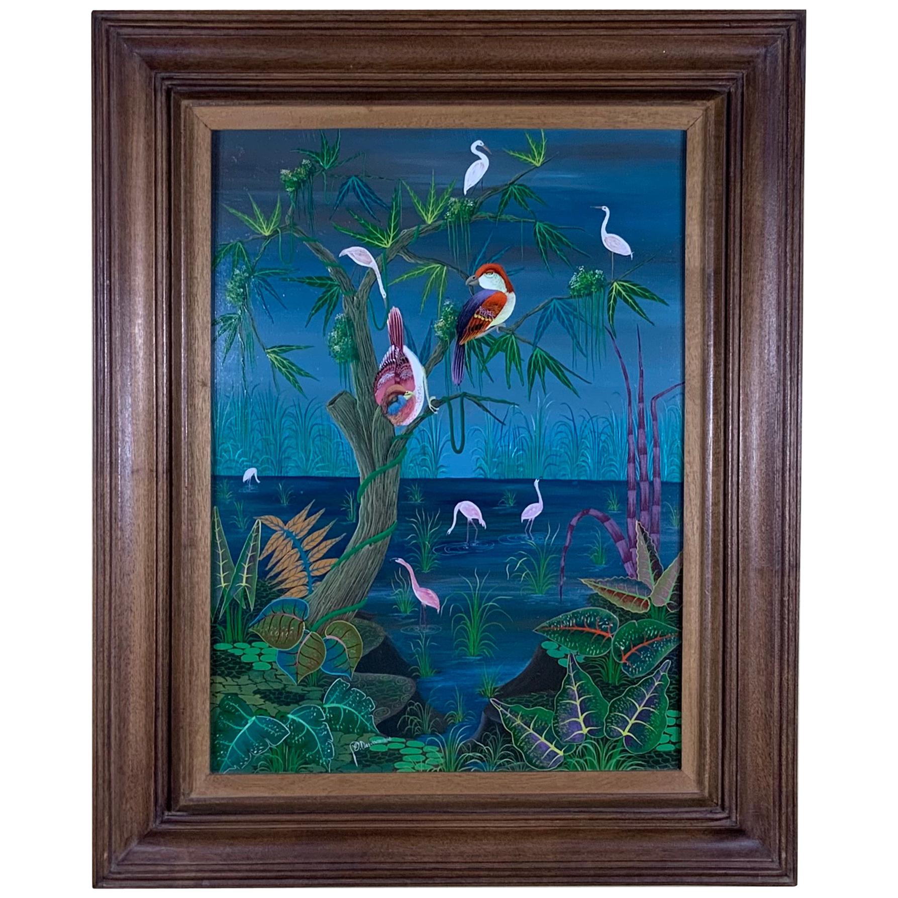 "Paradise Garden" Painting by Lefebre For Sale at 1stDibs