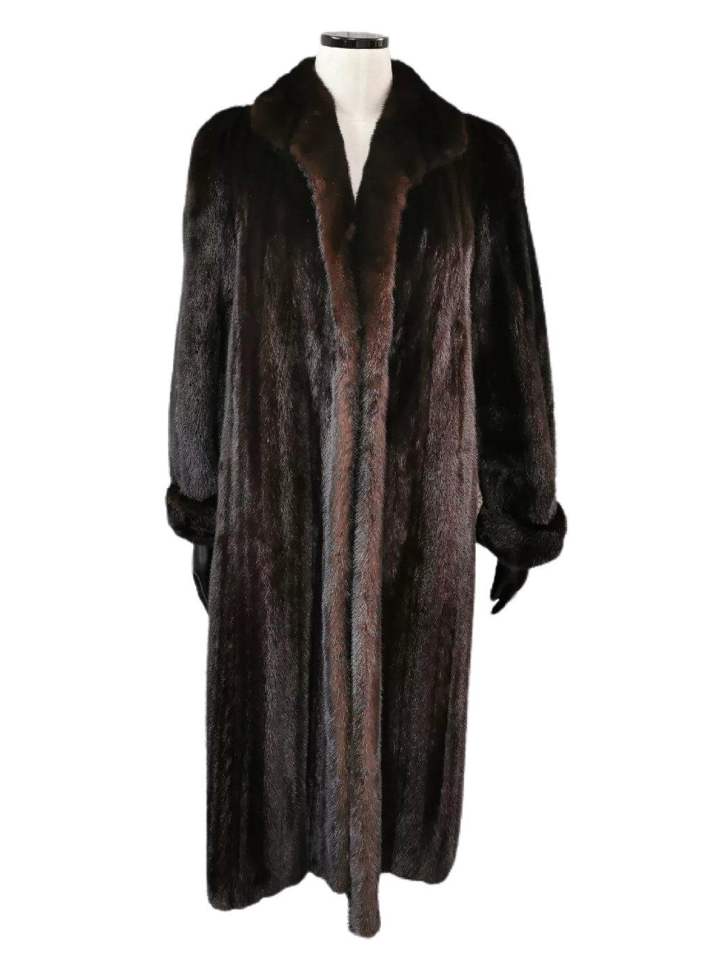 Birger christensen ranch mink fur coat size 8 For Sale at 1stDibs