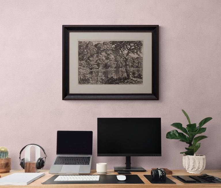 Birger Sandzen - River Motif, Edition of 50, 1918 Black and White ...