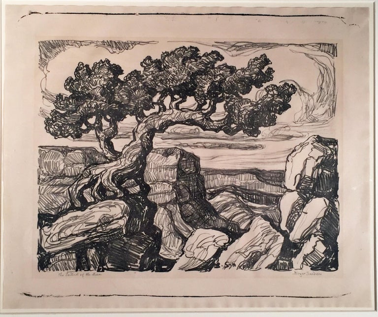 Birger Sandzen - THE SENTINEL OF THE MESA at 1stDibs