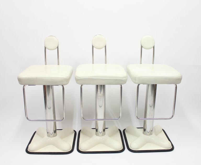 Birillo Bars Stools by Joe Colombo for Zanotta, 1971, Set of 3 at 1stDibs