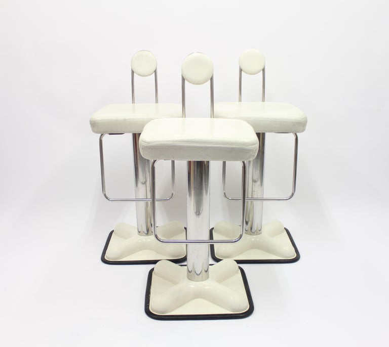 Birillo Bars Stools by Joe Colombo for Zanotta, 1971, Set of 3 at 1stDibs