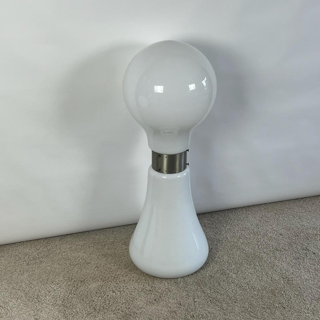 Birillo Floor Lamp in Opaline Glass by Carlo Nason for Mazzega, 1970s ...