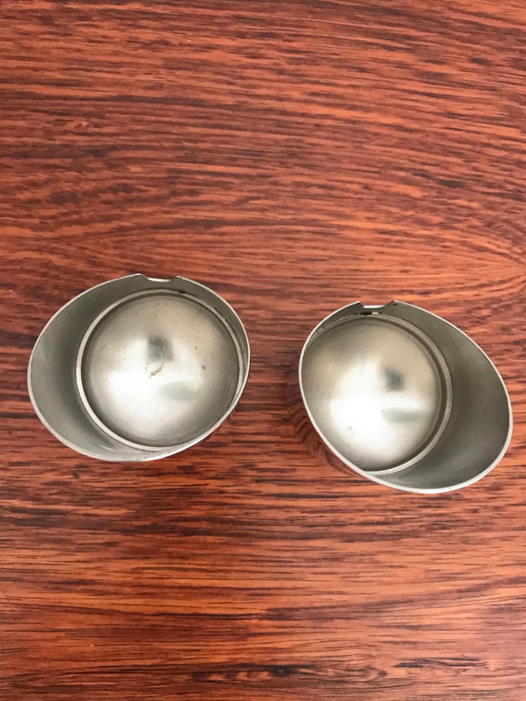 Birillo Italian Steel Ashtrays by E. Didone for Valenti, 1970 For Sale ...