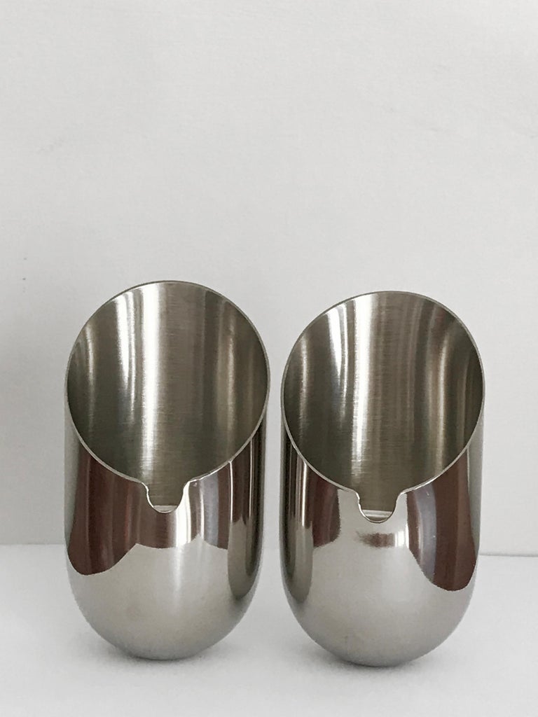Birillo Italian Steel Ashtrays by E. Didone for Valenti, 1970 For Sale ...