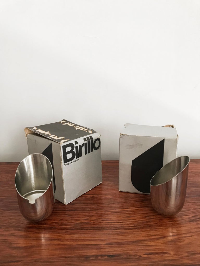 Birillo Italian Steel Ashtrays by E. Didone for Valenti, 1970 For Sale ...