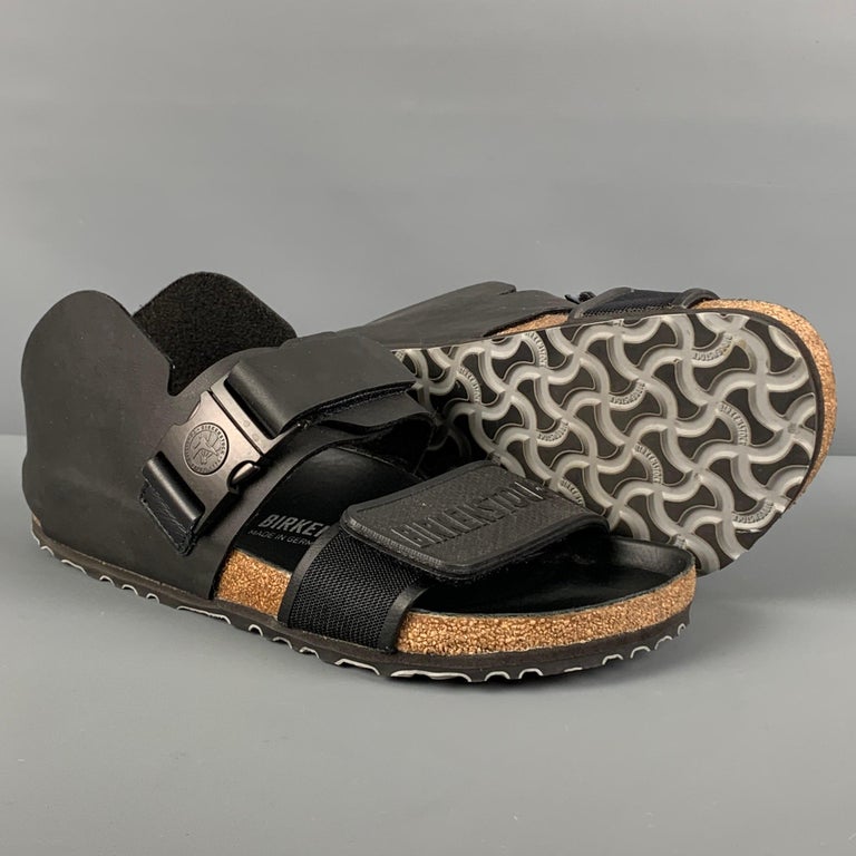 BIRKENSTOCK x ALEX WOLFE Size 8 Black Leather Sandals For Sale at 1stDibs