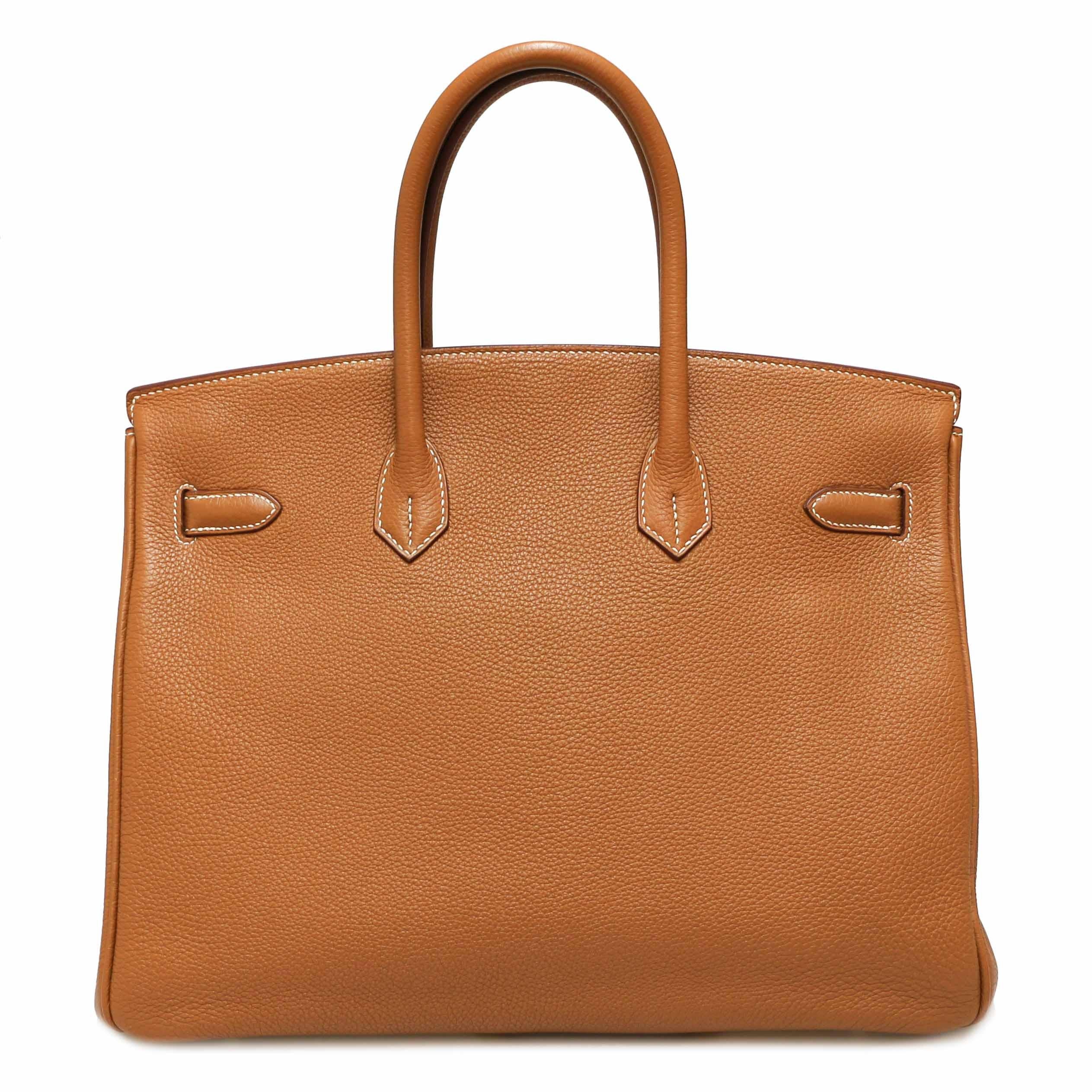 Birkin Bag Gold 35 HERMES Togo Leather For Sale at 1stDibs