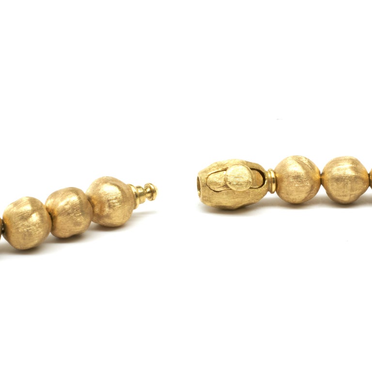 Birks 18 Karat Yellow Gold Ball Necklace at 1stDibs