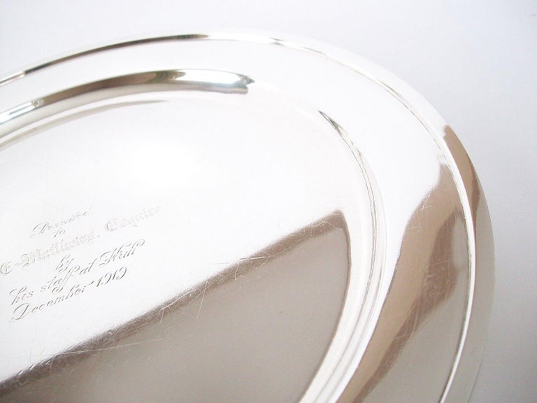 Birks, Antique Sterling Silver Serving Tray, Canada 'Montreal', Circa ...