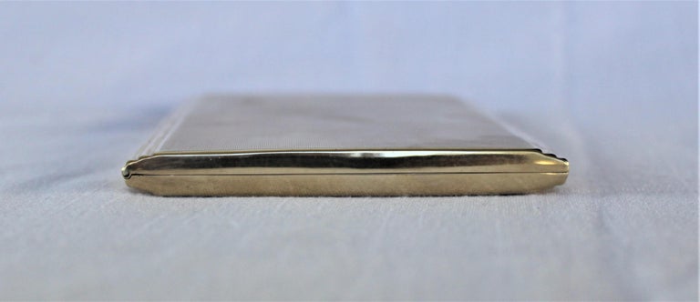 Birks Solid 9-Karat Yellow Gold Cigarette Case with Blue Outer Leather ...