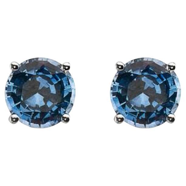 Birthstone Earrings Featuring Cornflower Sapphire Set in 14K Vanilla ...