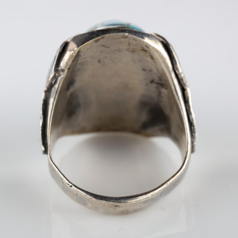 Bisbee Turquoise Ring from Art Deco Era at 1stDibs | bisbee ring
