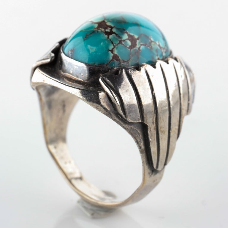 Bisbee Turquoise Ring from Art Deco Era at 1stDibs | bisbee ring