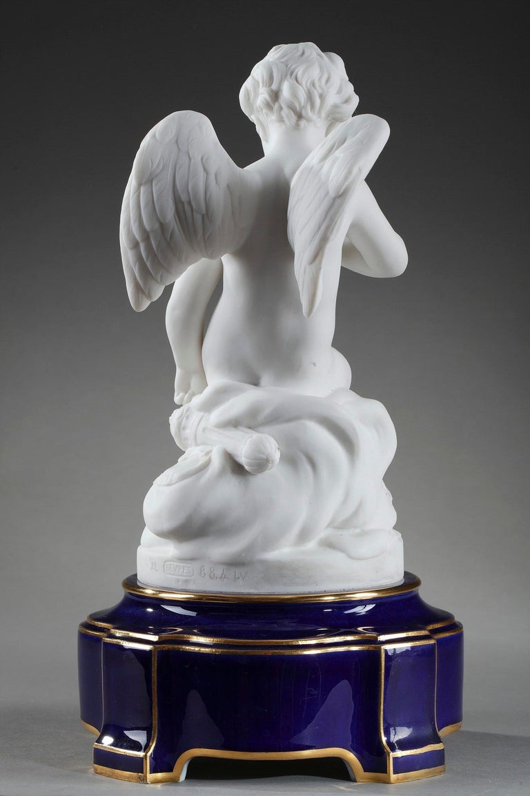 Bisque, Menacing Cupid after Falconet by Sevres at 1stDibs