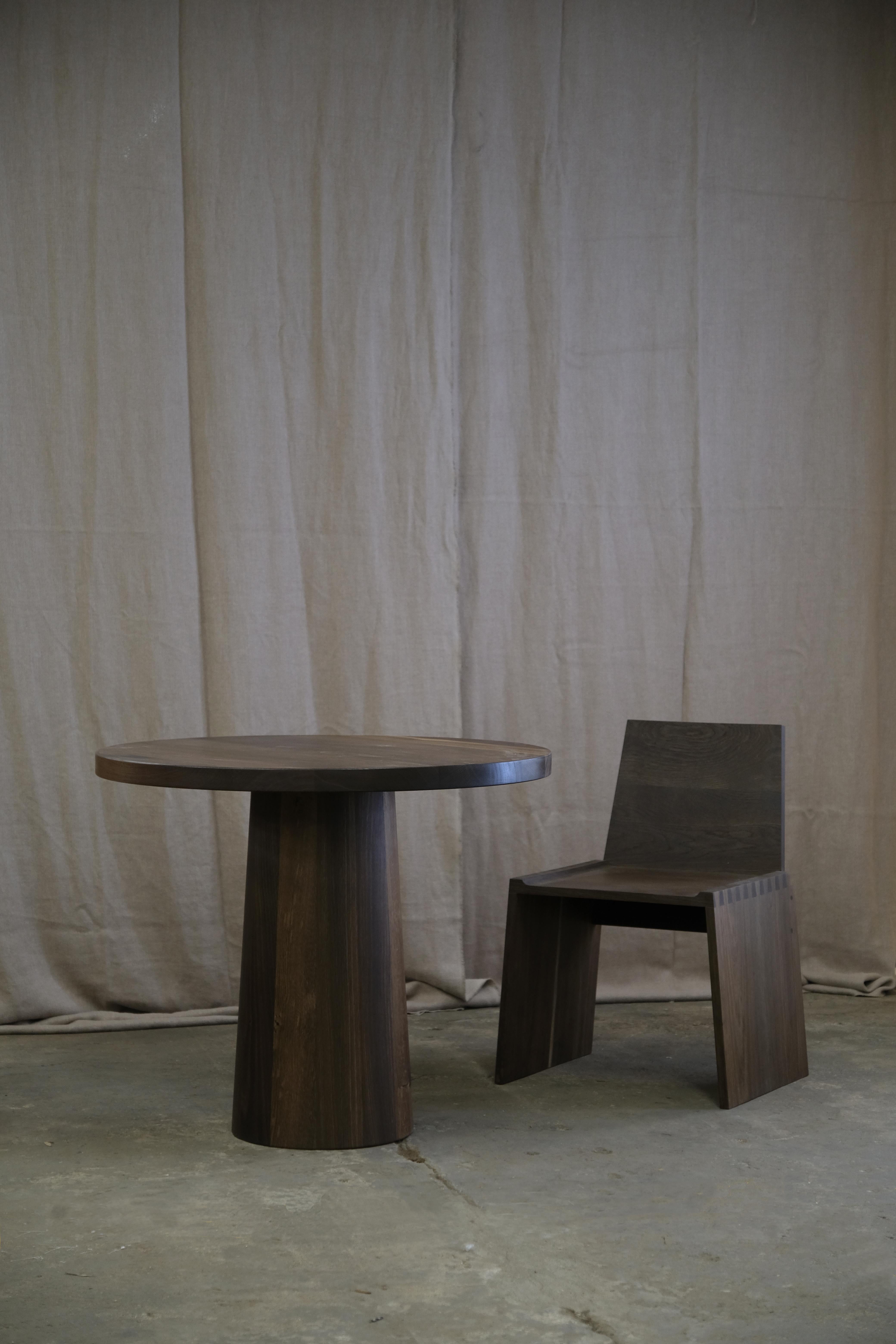 Bistro Table, Pedestal Table, Fumed Oak, Note Table Edward Collinson at ...