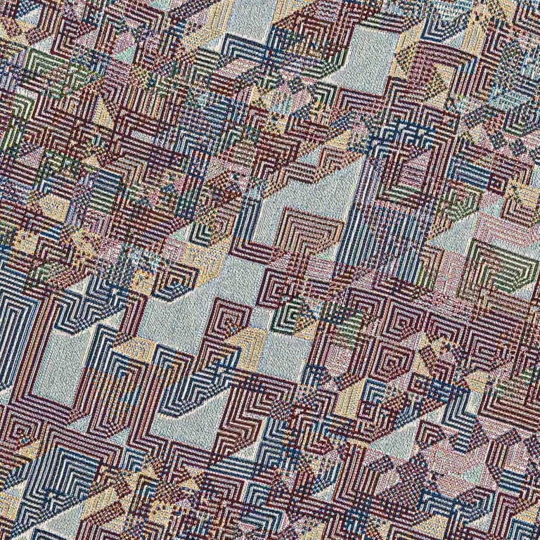 Bit Map Series 02, Multicolor Modern Graphic Woven Wall Tapestry and ...