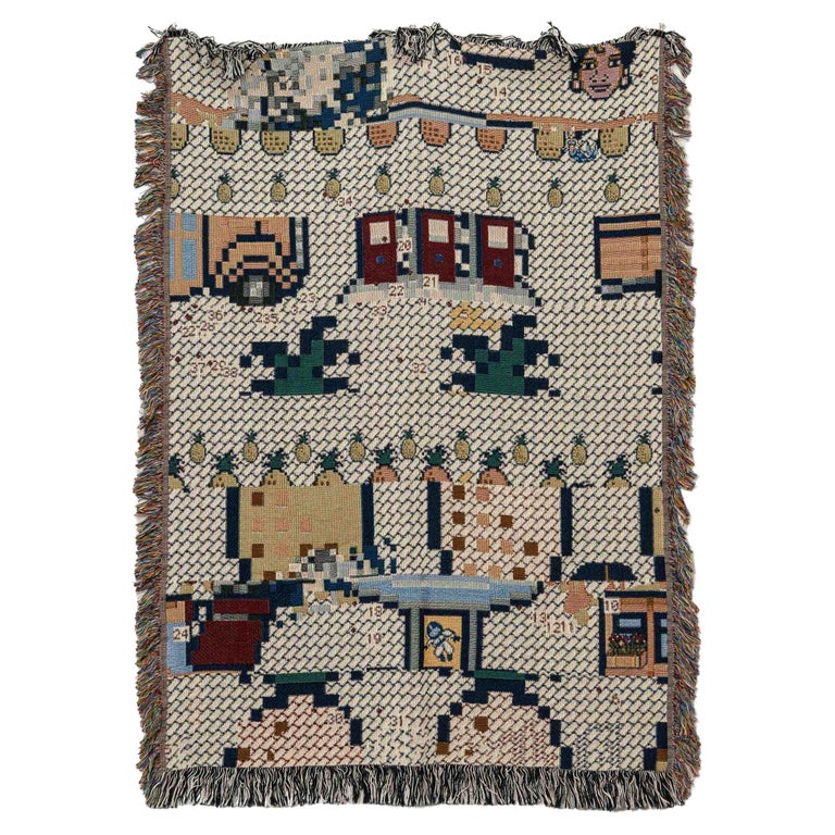 Bit Map Throw Blanket 04 Fun Colorful Digital 1990s Pixel Art, Kids ...