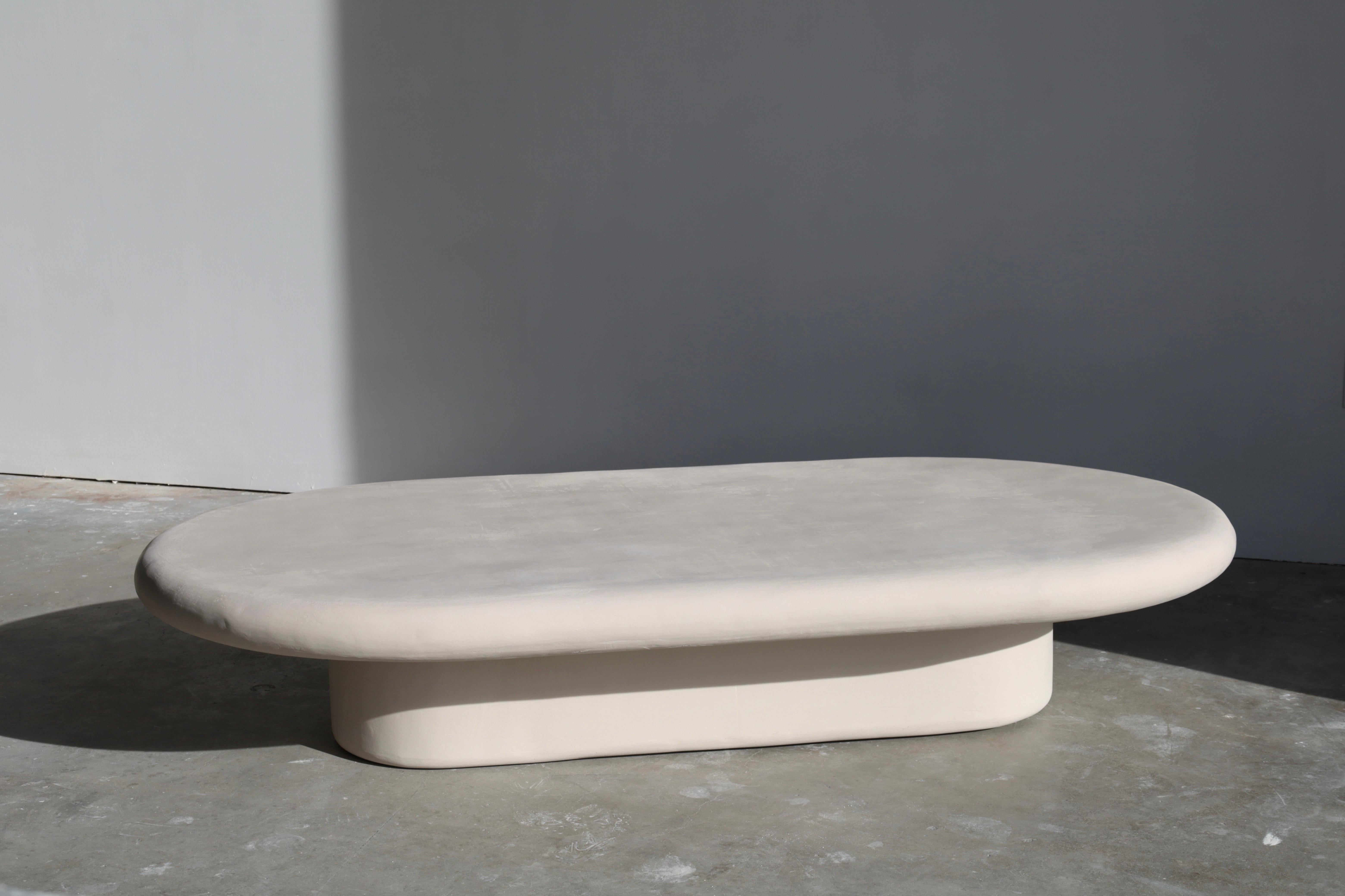 bita organic oval plaster coffee table by öken house studios For Sale ...