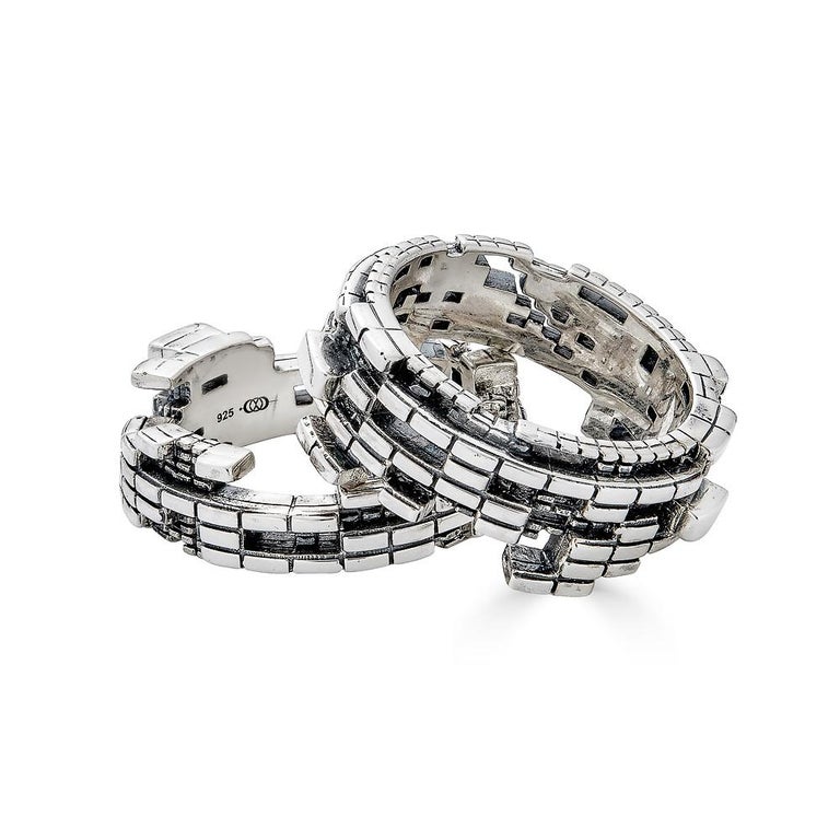 Bitcoin Blockchain Silver Ring For Sale at 1stDibs