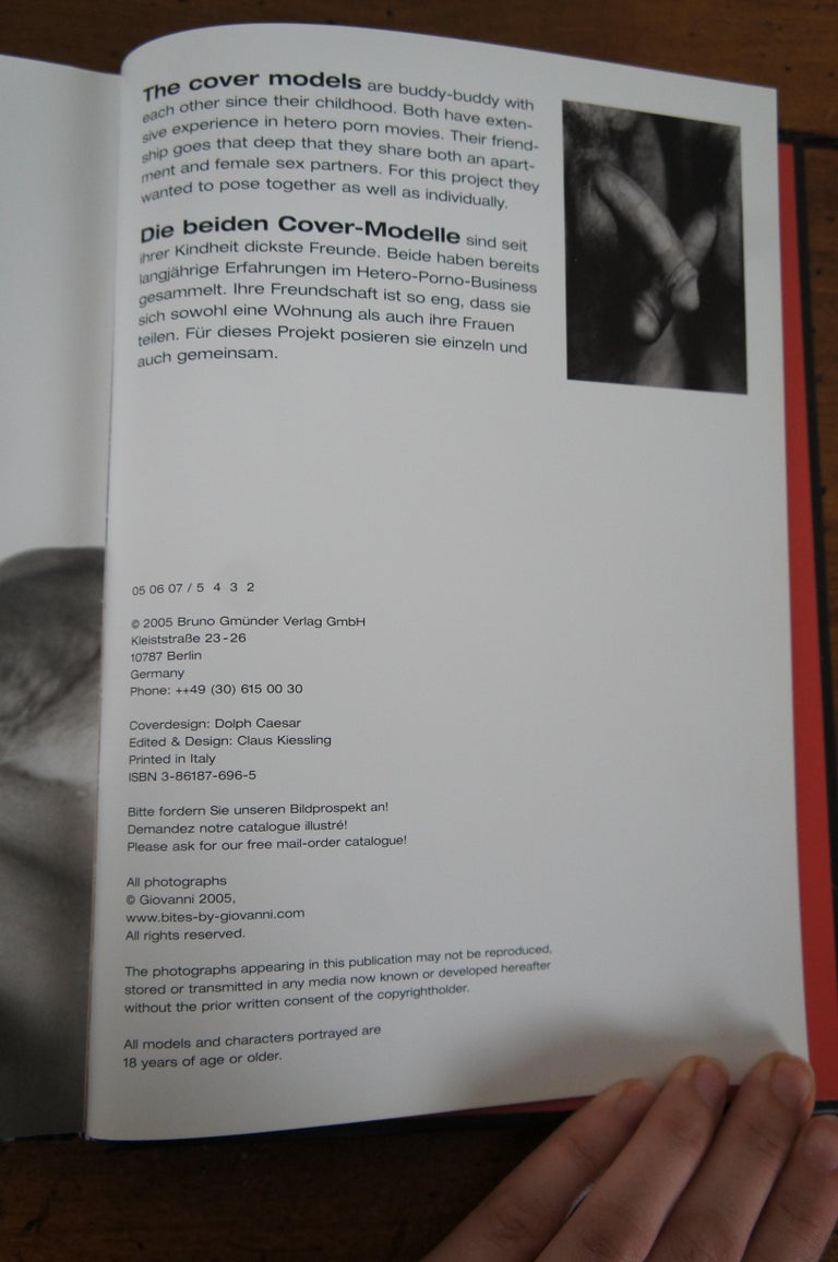 Bites by Giovanni Hard Cover Book Bruno Gmunder For Sale at 1stDibs