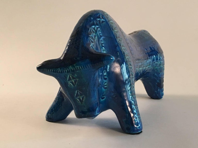 Bitossi Aldo Londi, Italy, circa 1965 Rimini Blue Bull at 1stDibs ...