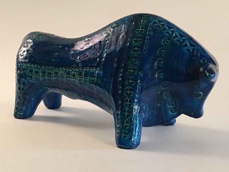 Bitossi Aldo Londi, Italy, circa 1965 Rimini Blue Bull at 1stDibs ...