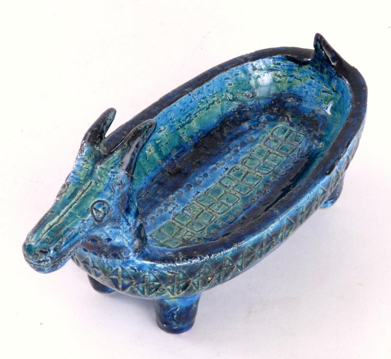 Bitossi Aldo Londi Italy Stylized Ram Goat Dish, circa 1968 at 1stDibs