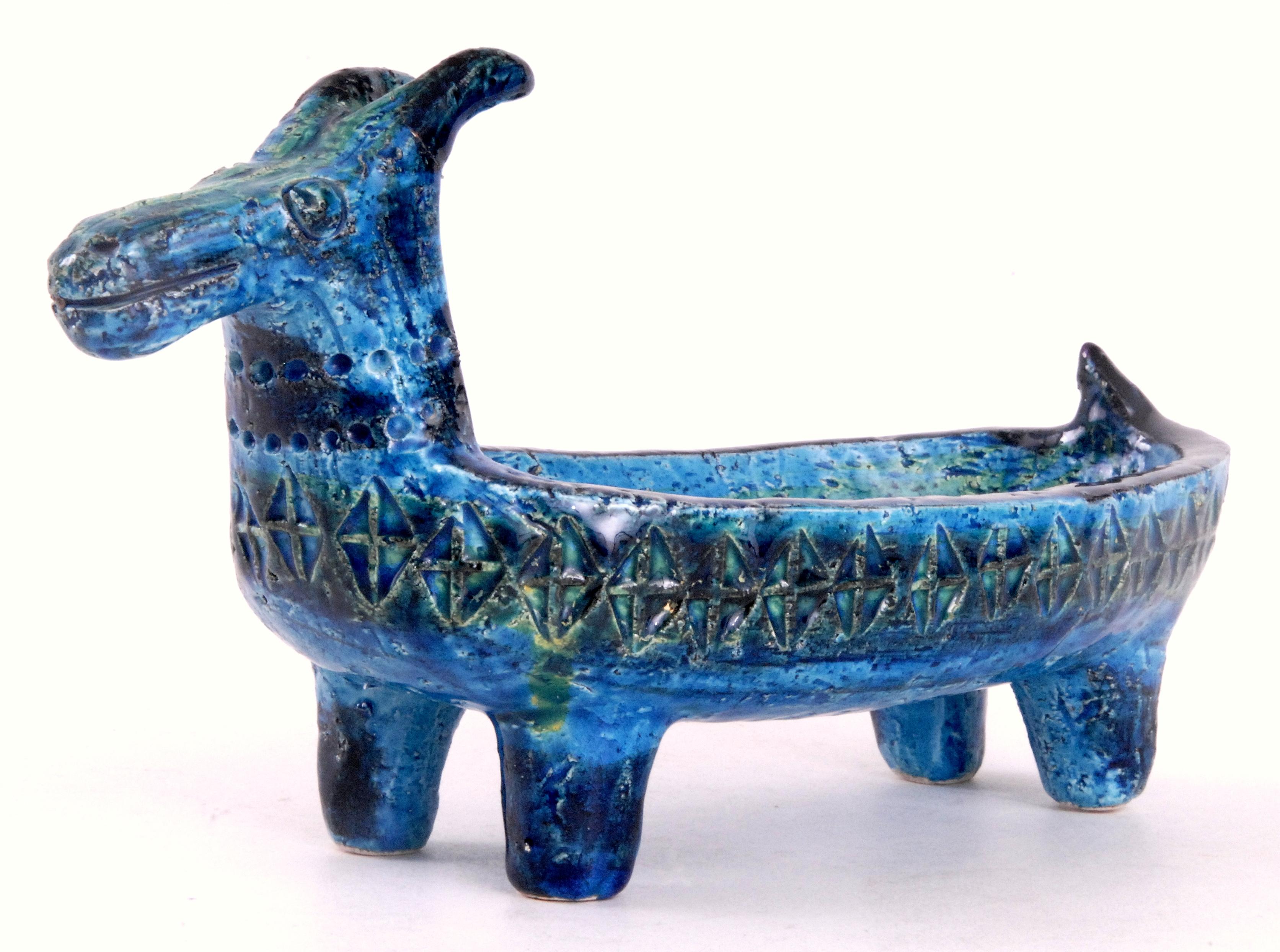 Bitossi Aldo Londi Italy Stylized Ram Goat Dish, circa 1968 at 1stDibs