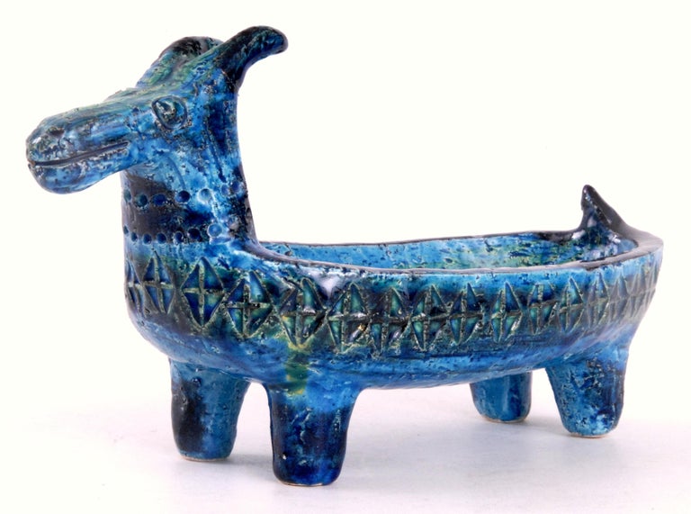 Bitossi Aldo Londi Italy Stylized Ram Goat Dish, circa 1968 at 1stDibs