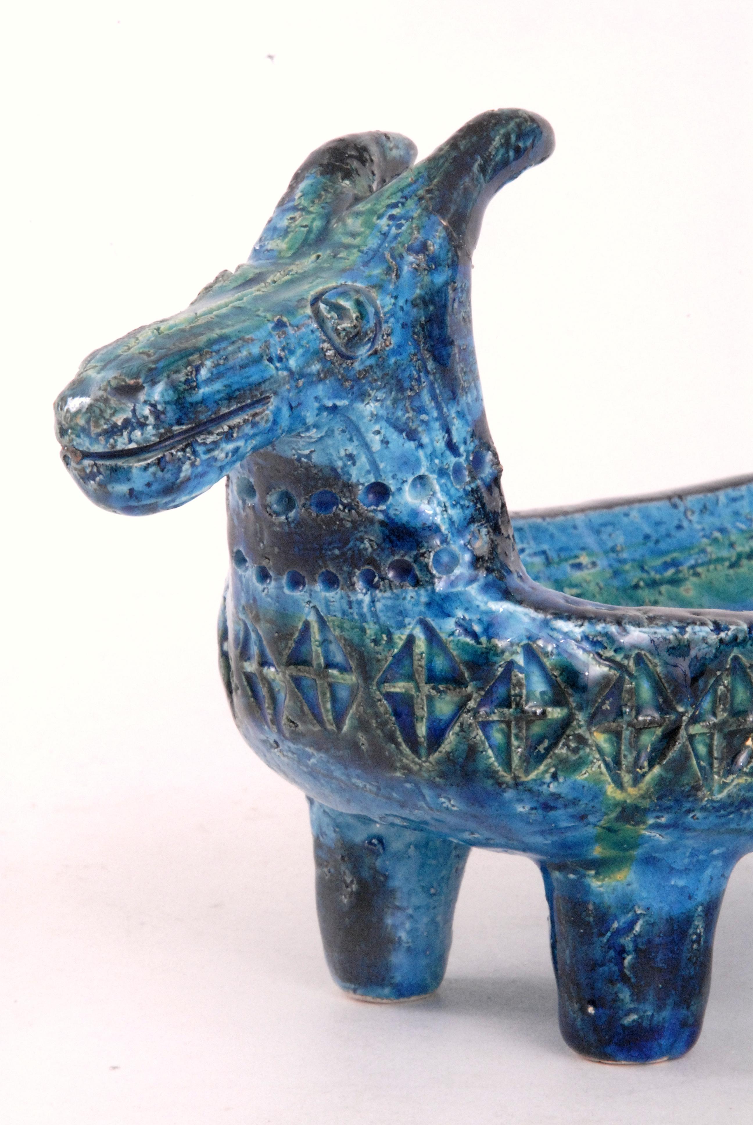 Bitossi Aldo Londi Italy Stylized Ram Goat Dish, circa 1968 at 1stDibs
