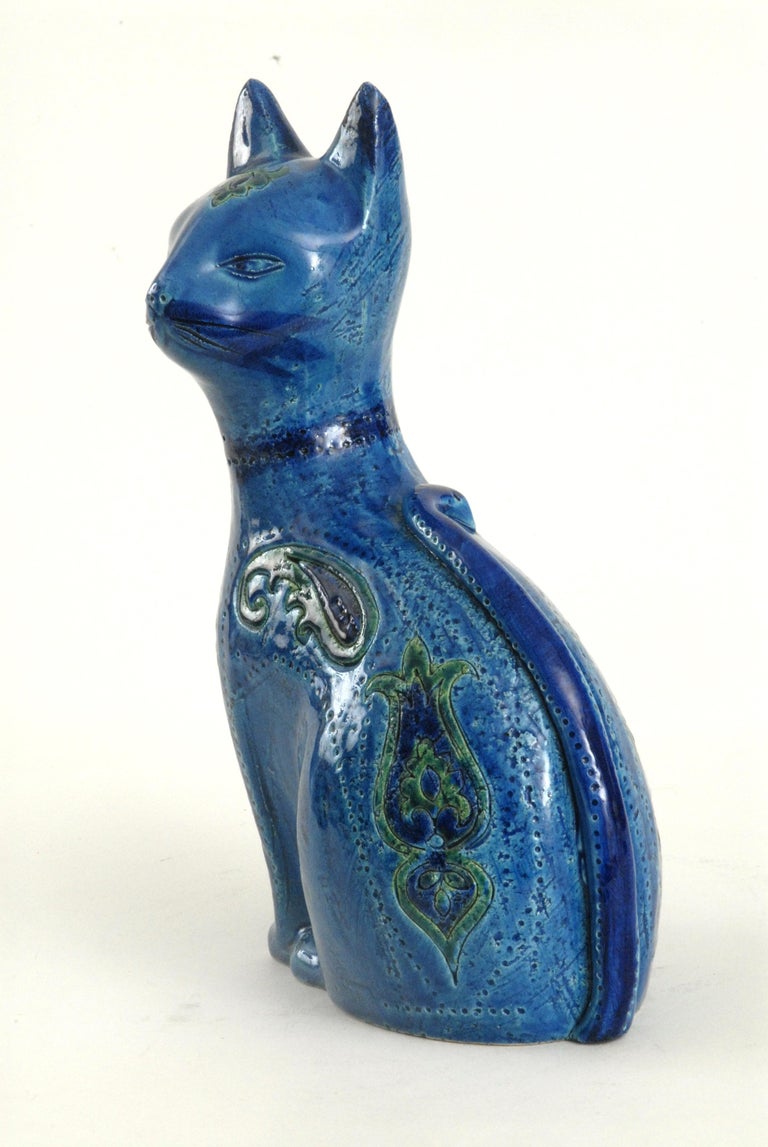 Bitossi Aldo Londi Liberty Sitting Cat, Italy, circa 1968 at 1stDibs