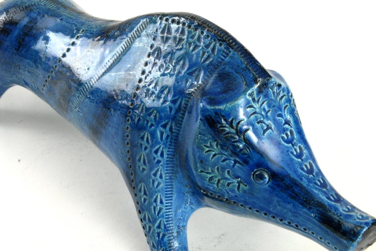 Bitossi Aldo Londi Rimini Blue Boar, Italy, circa 1968 at 1stDibs