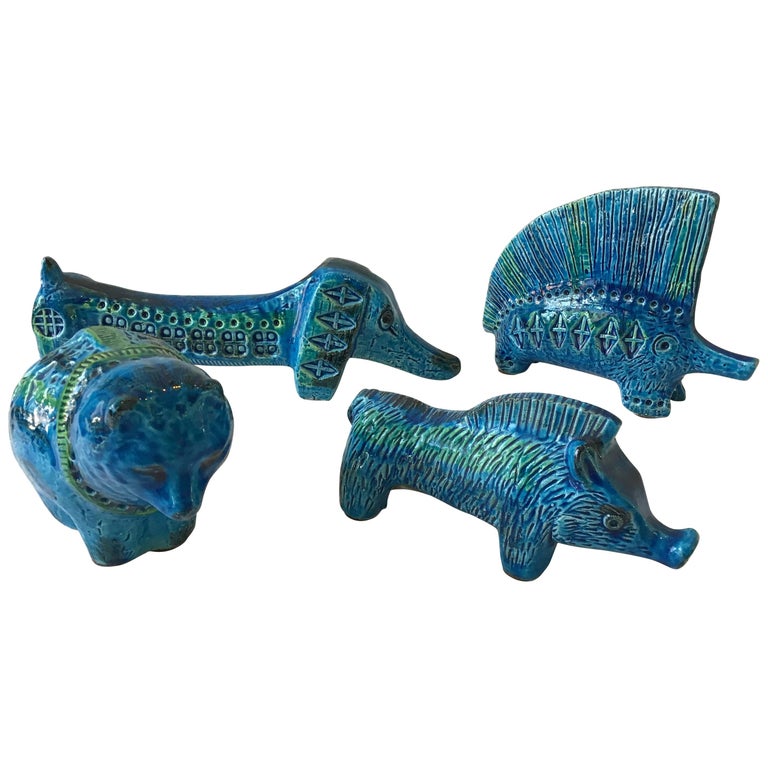 2 Bitossi/Flavia Animal Figurines at 1stDibs