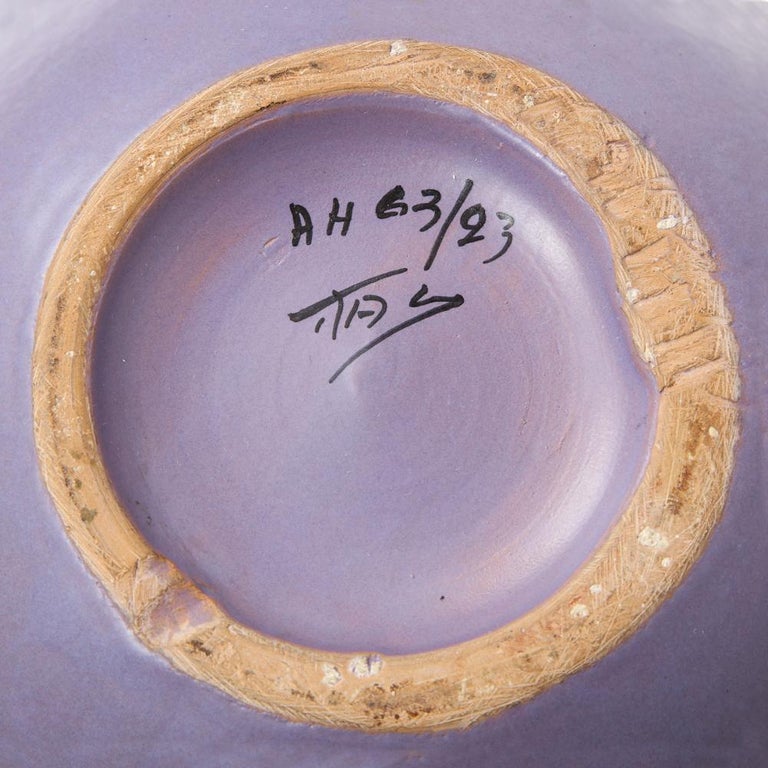 Bitossi Ball Vase, Stripes, Purple, Blue, White, Red, Signed For Sale ...