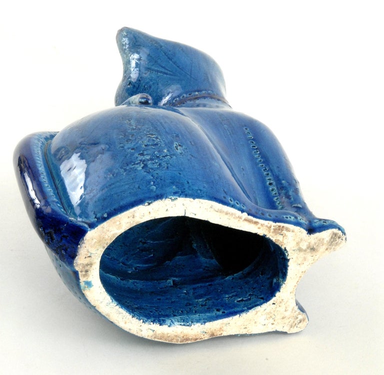 Bitossi Blue Liberty Pattern Sitting Cat Aldo Londi, Italy, circa 1968 ...