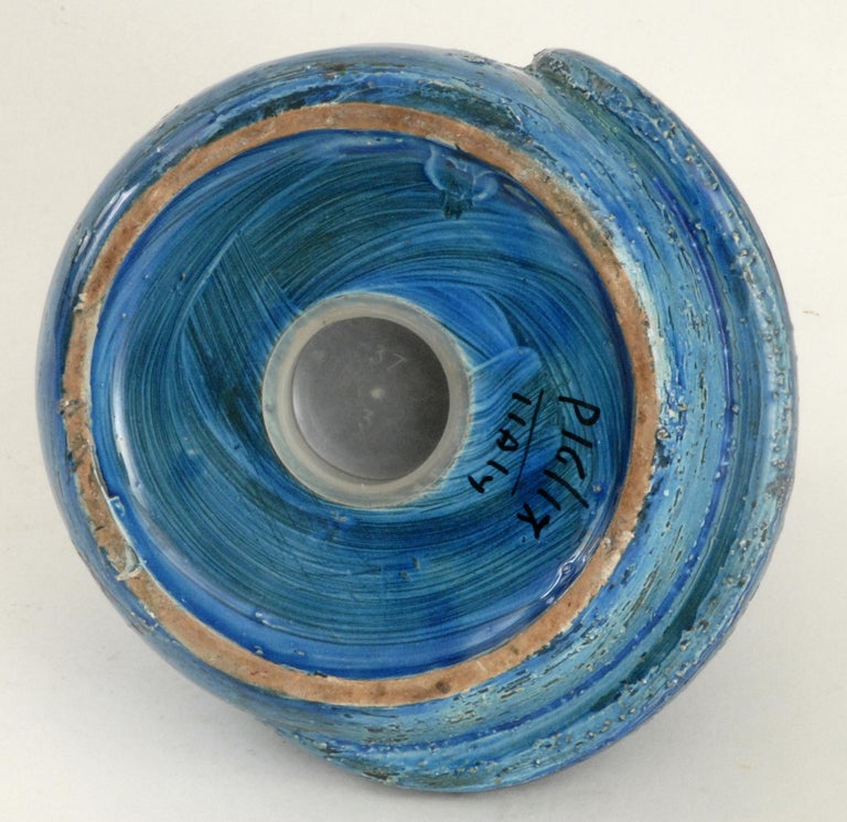 Bitossi Blue Cat Money Box, Acid Resist Deco to Sides Londi Italy ...