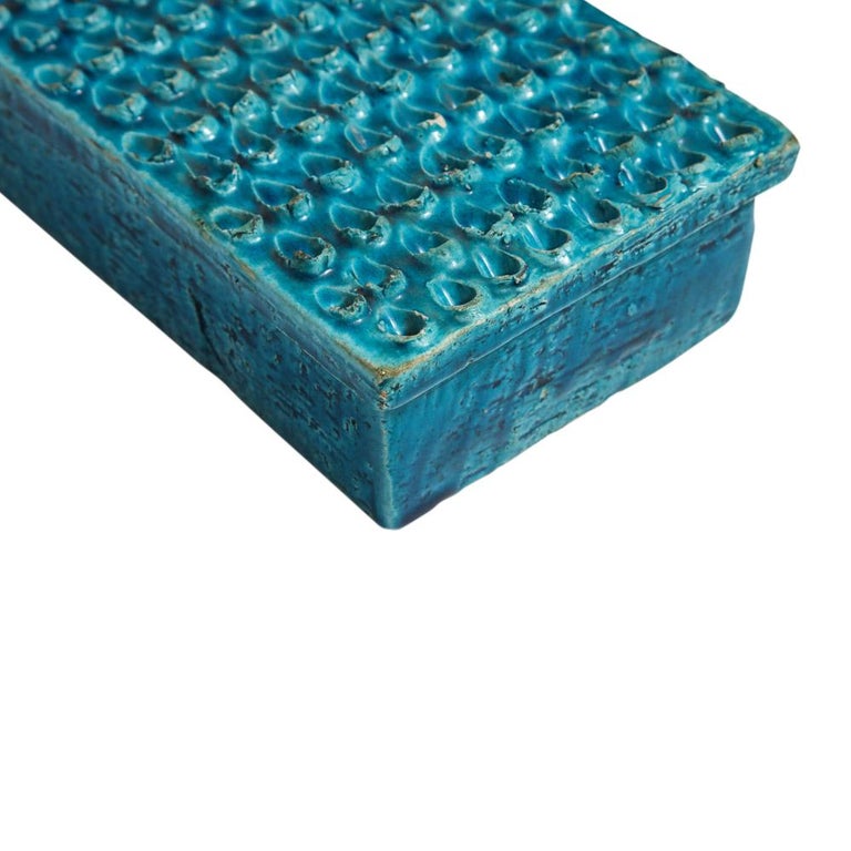 Bitossi Box Ceramic Blue Signed at 1stDibs
