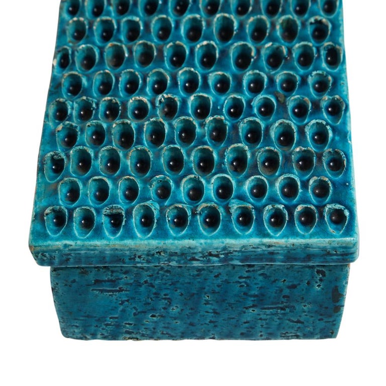 Bitossi Box Ceramic Blue Signed at 1stDibs