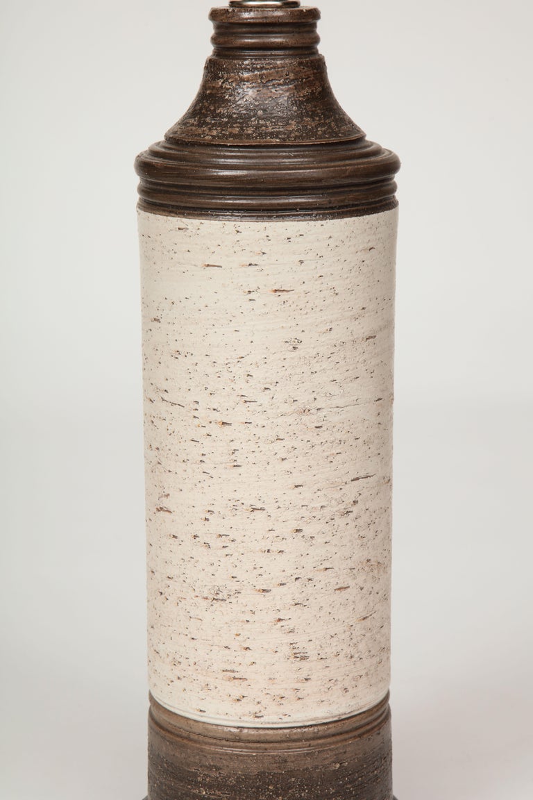 Bitossi Brown, Birch Tree Glazed Ceramic Lamps For Sale at 1stDibs