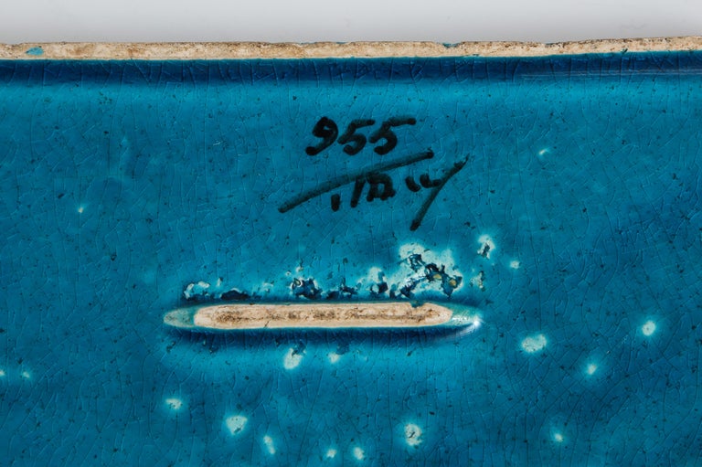 Bitossi Box Ceramic Blue Signed at 1stDibs