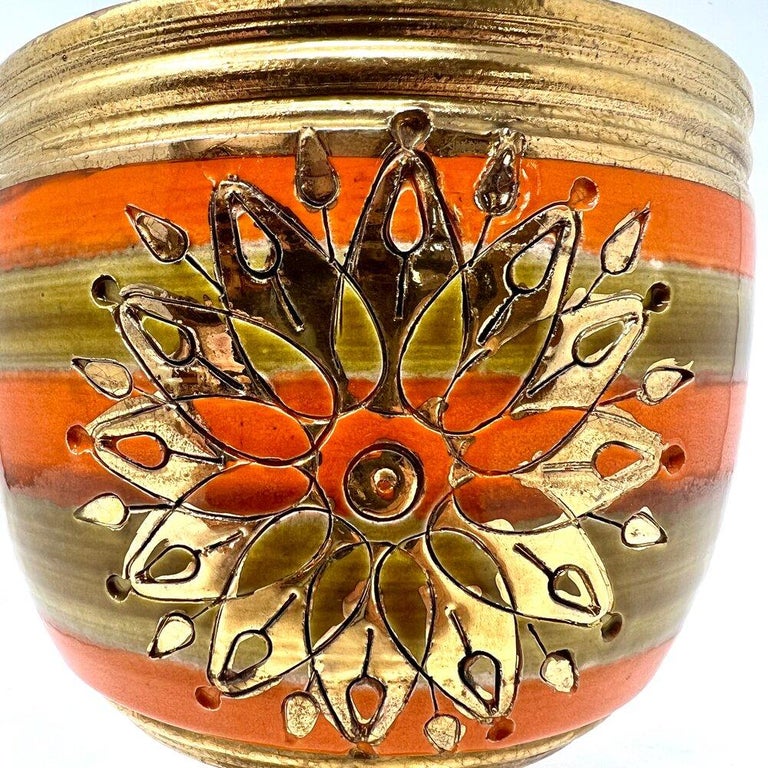Bitossi Italian Pottery Goblet by Aldo Londi For Sale at 1stDibs