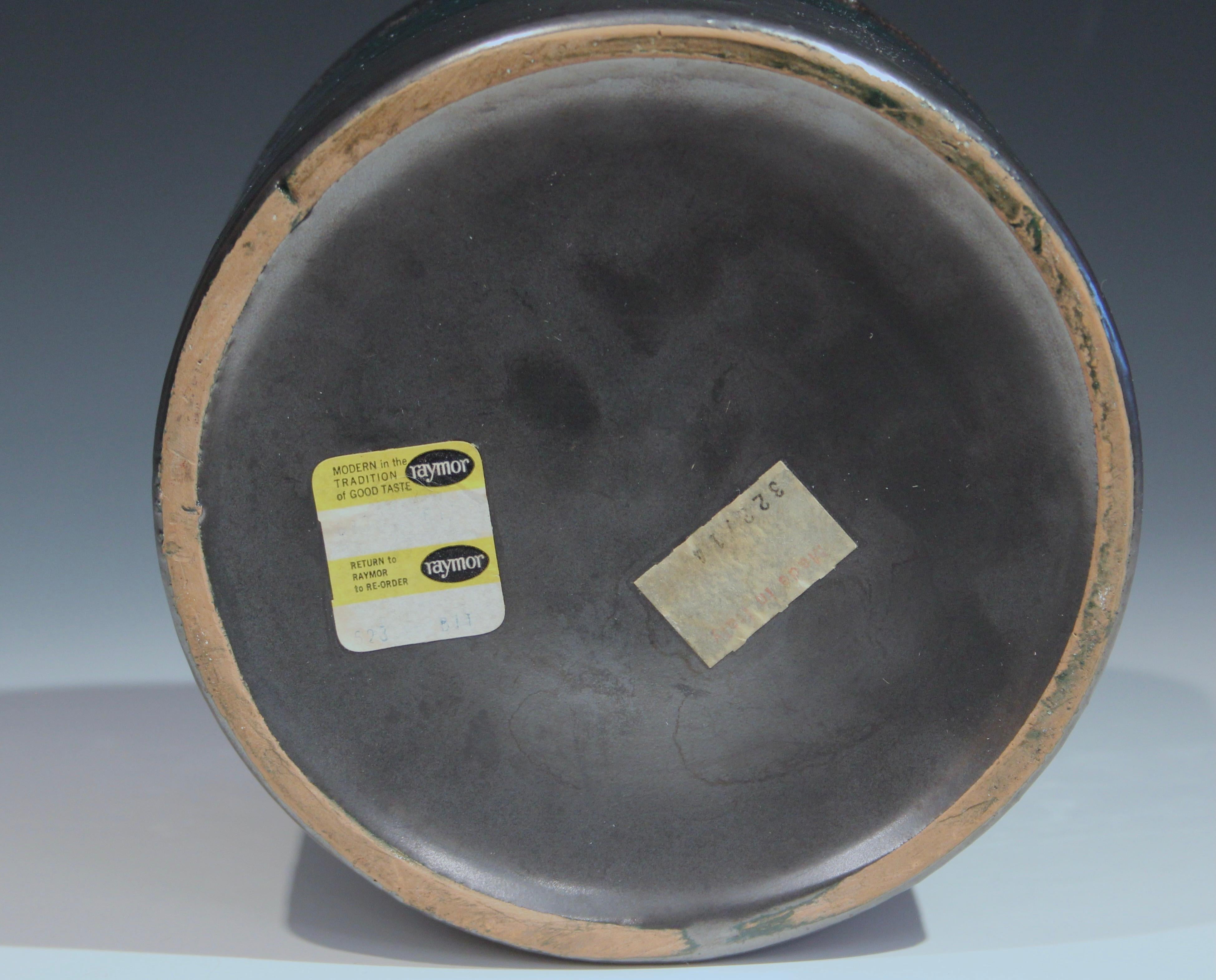 Bitossi Londi Raymor Vase Italian Vintage MCM Pottery Labels Platinum ...