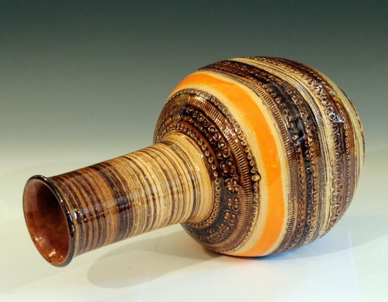 Bitossi Raymor Large Rimini Sahara Decor Vase Italian Pottery Ceramic ...