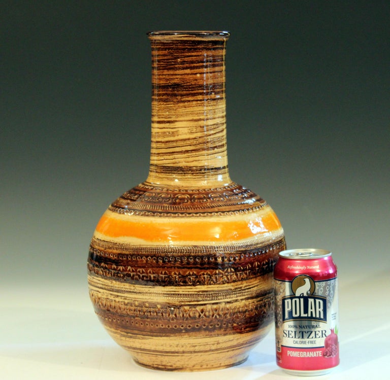 Bitossi Raymor Large Rimini Sahara Decor Vase Italian Pottery Ceramic ...