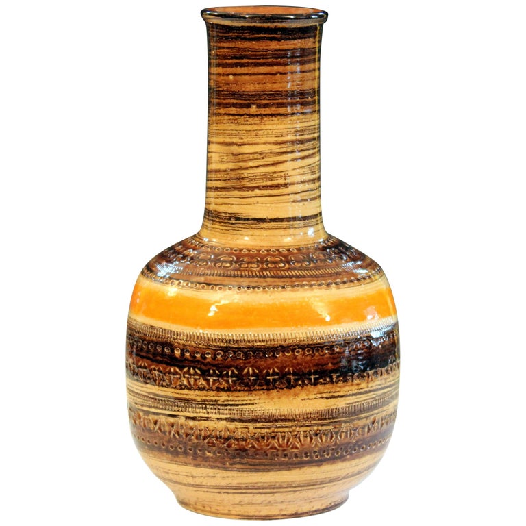 Bitossi Raymor Large Rimini Sahara Decor Vase Italian Pottery Ceramic ...
