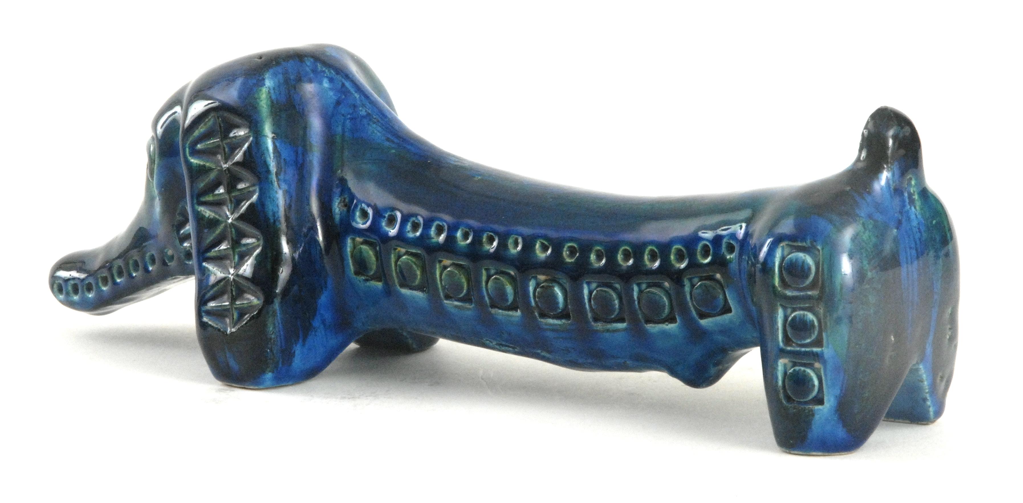Bitossi Rimini Blue Dachshund Aldo Londi, Italy, circa 1968 at 1stDibs ...