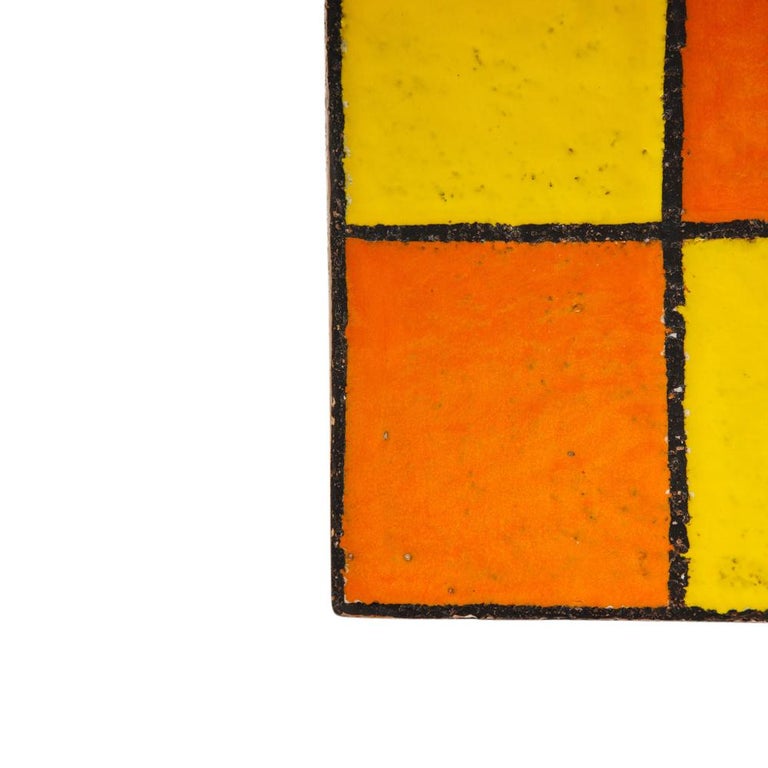 Bitossi Rosenthal Netter Vase, Ceramic, Mondrian, Orange, Yellow, White ...